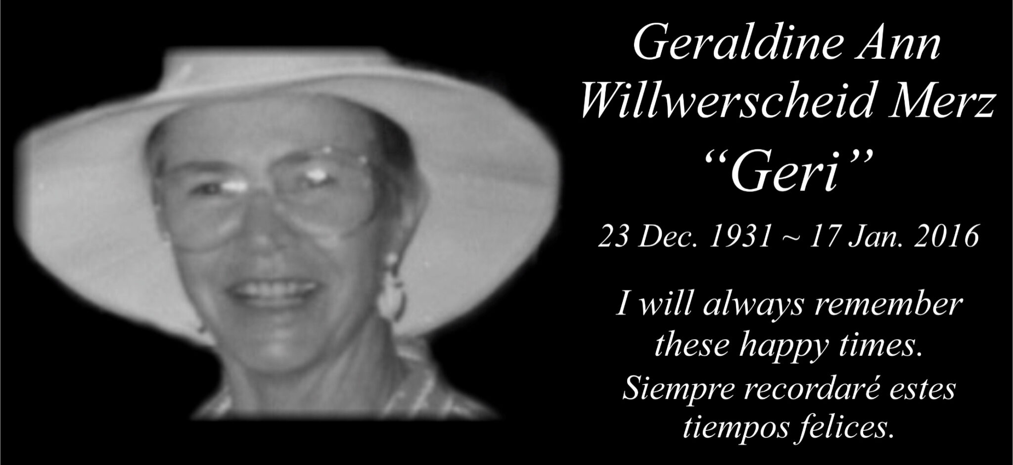 In Loving Memory of 10th Anniversary of Geri Merz Passing – KRTN ...