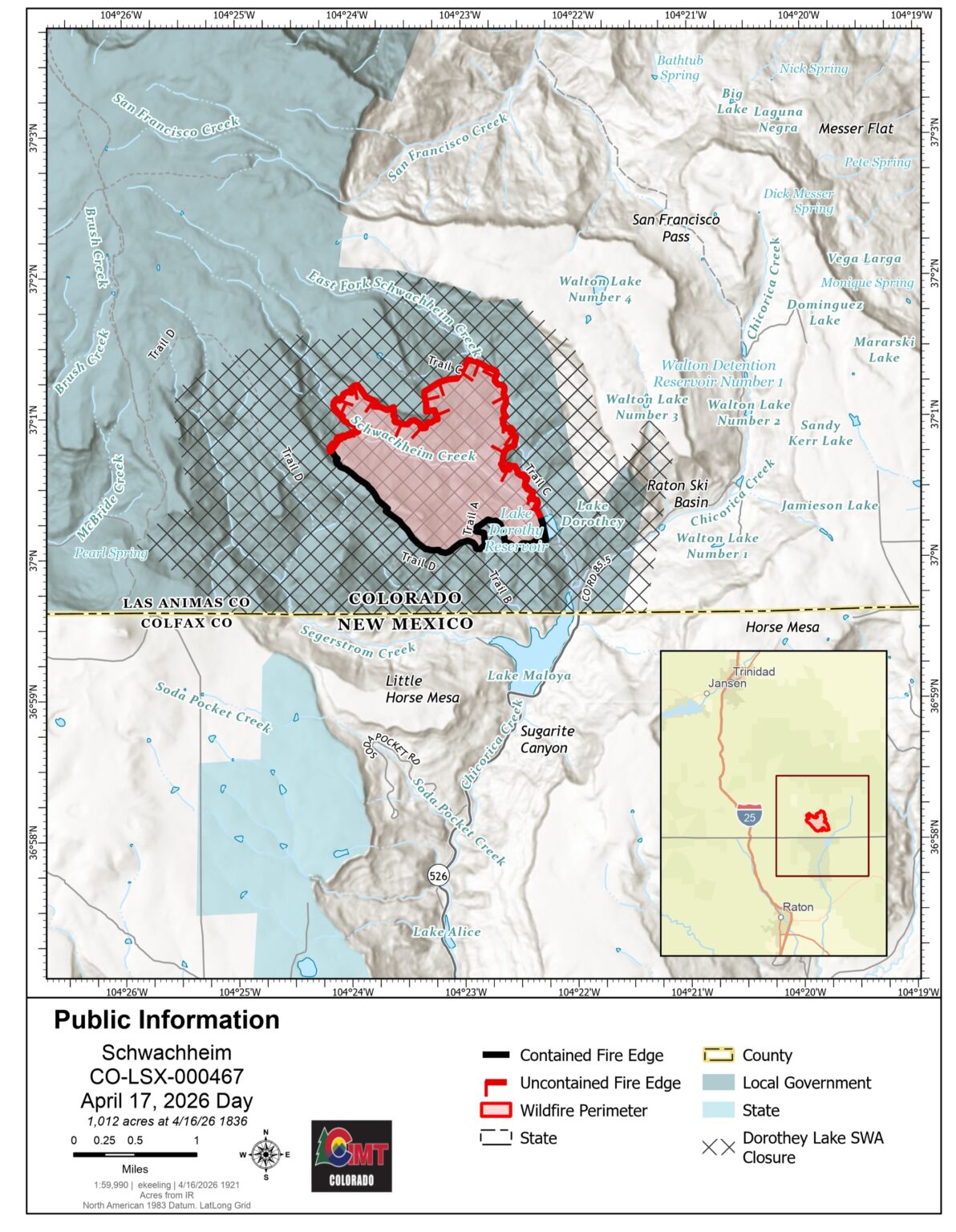 Schwachheim Fire Update Friday, April 17, 2026 – 8 a.m. – KRTN ...
